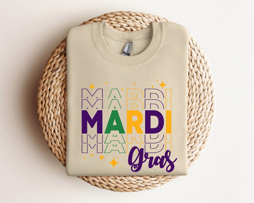 Mardi Gras Sweatshirt, Women Mardi Gras Carnival Shirt, Vintage Mardi ...