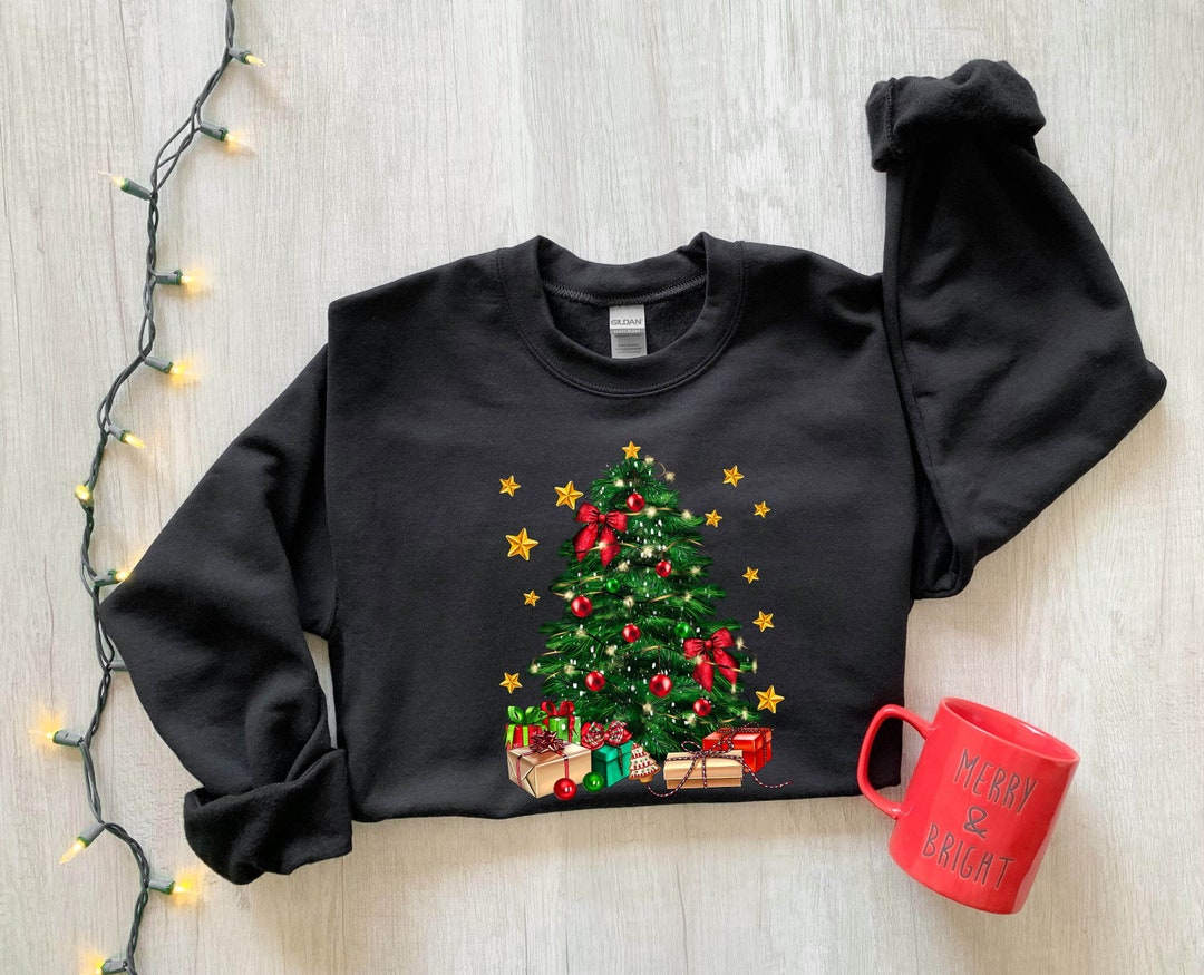 Christmas Sweatshirt, Christmas Tree With Gifts Hoodie, Christmas ...