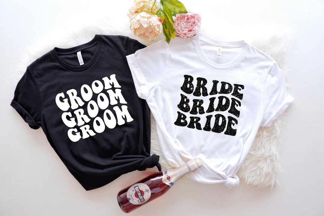 Bride and Groom Shirts, Wedding Party Shirts, Bachelorette Party Shirt ...