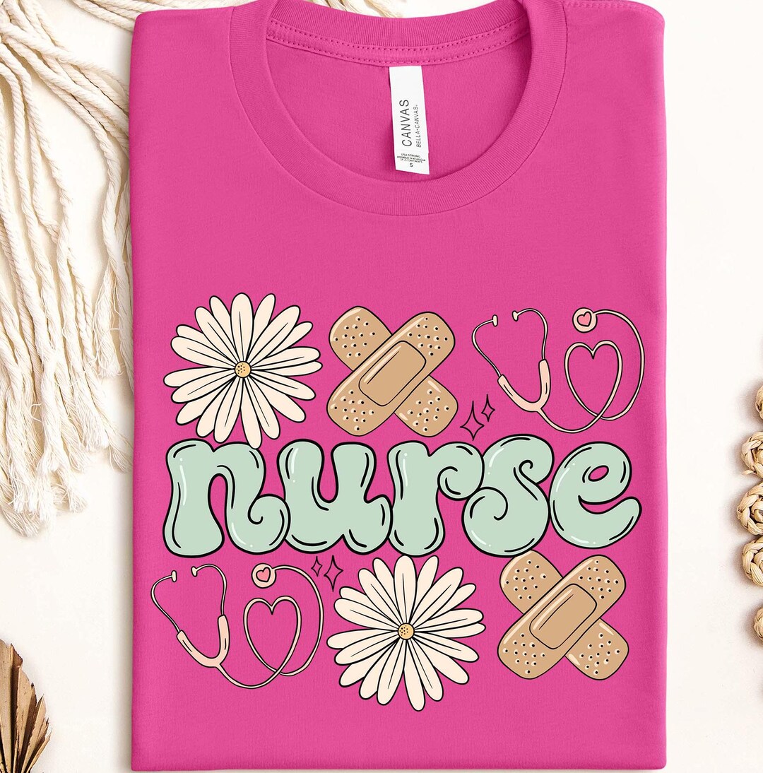 Floral Nurse Shirt, New Nurse Gift, Nurse Appreciation, Nurse Student ...