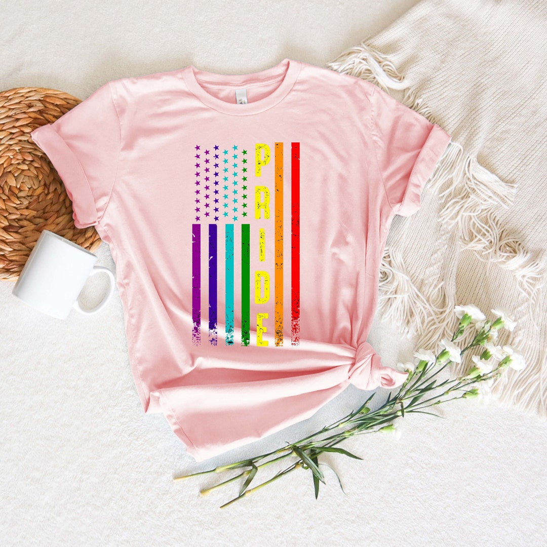Gay Pride USA Flag Shirt,equal Rights,pride Shirt,lgbt Shirt,social ...