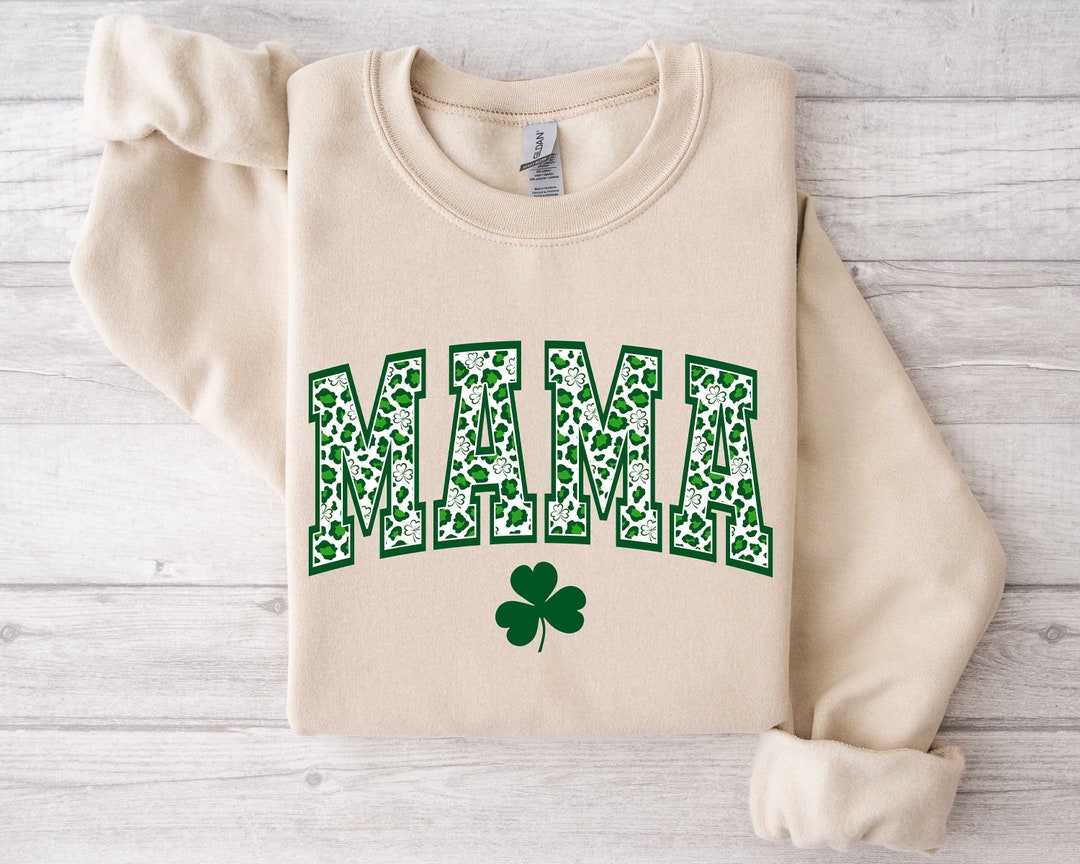 Mama Shamrock Sweatshirt, St. Patricks Day Sweatshirt for Mama, Irish ...