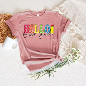 Hello First Grade Shirt, First Day of School Shirt, Back to School ...