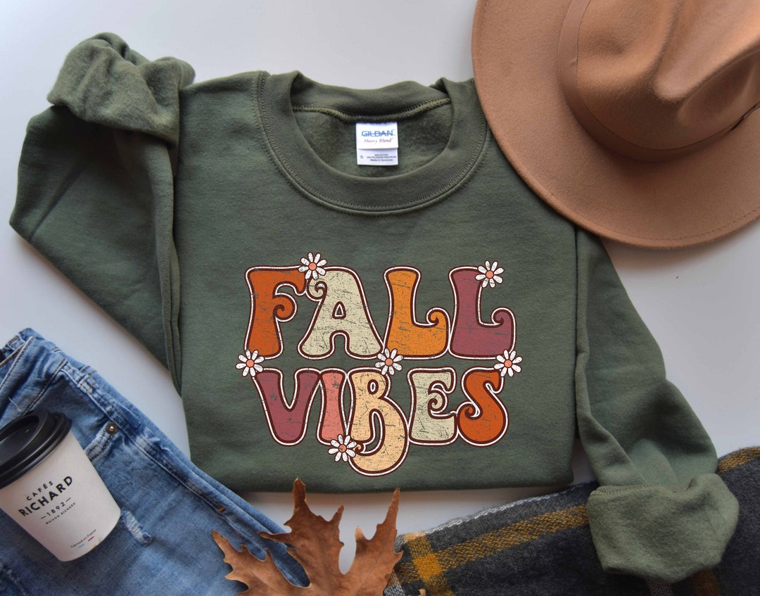 Fall Vibes Sweatshirt, Halloween Sweatshirt, Fall Sweatshirt, Fall ...