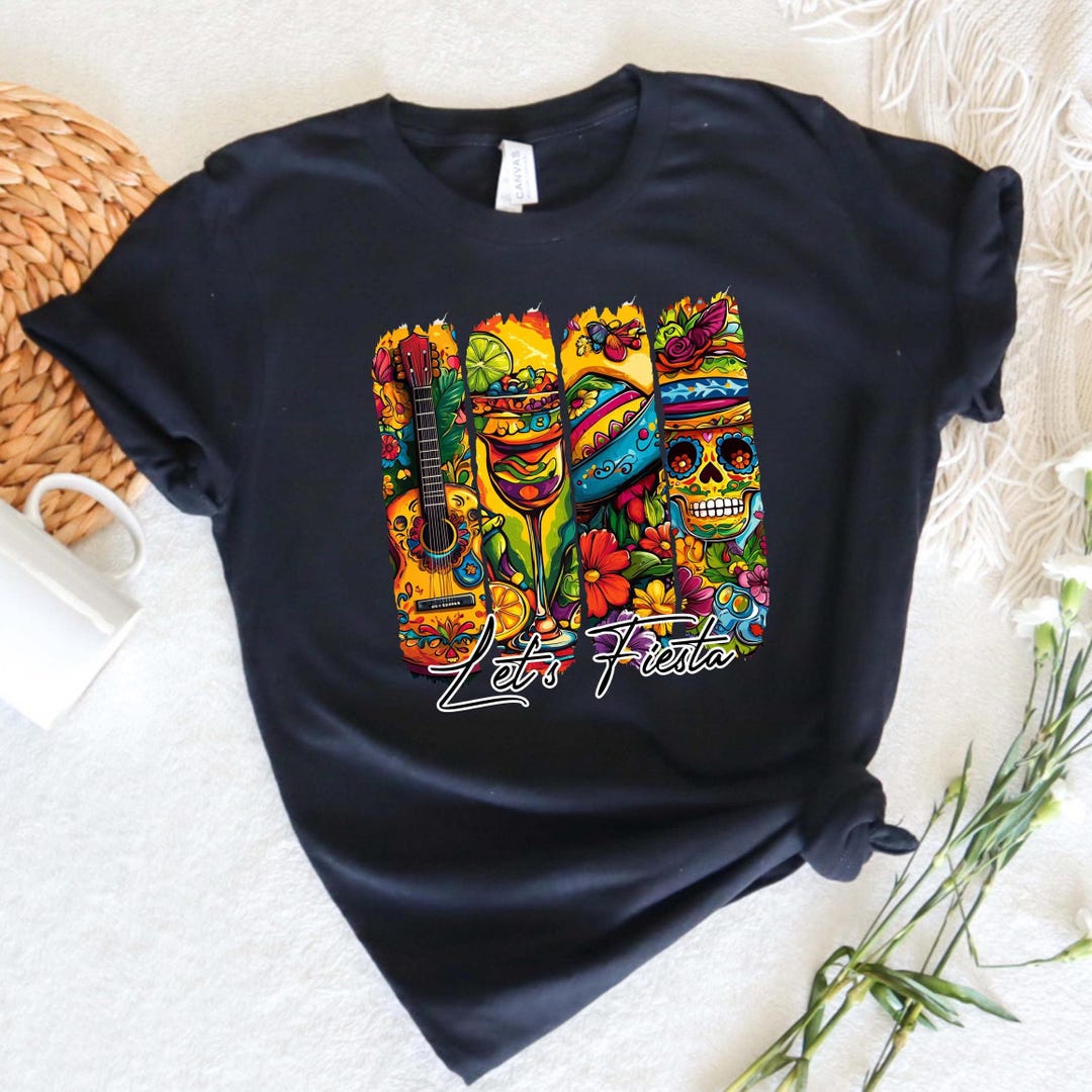 Lets Fiesta Shirt, Mexican Festival Shirt, Fiesta Party Tee, Mexican ...