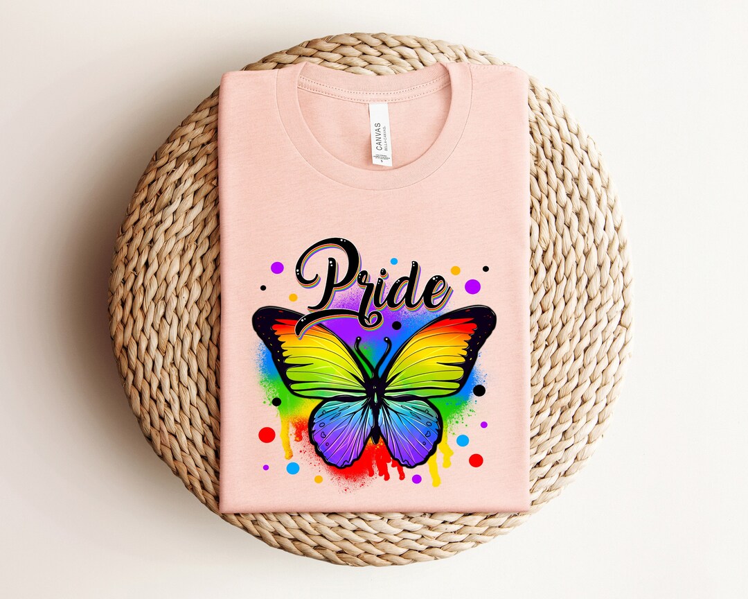 Pride Butterfly Shirt, Rainbow Butterfly Shirt, Sunflower Butterfly ...
