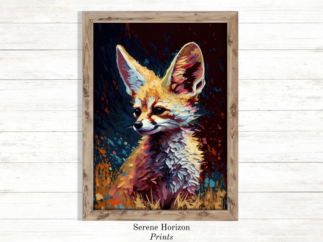 Fennec Fox Oil Painting | DIGITAL Art Print | PRINTABLE Wall Art ...