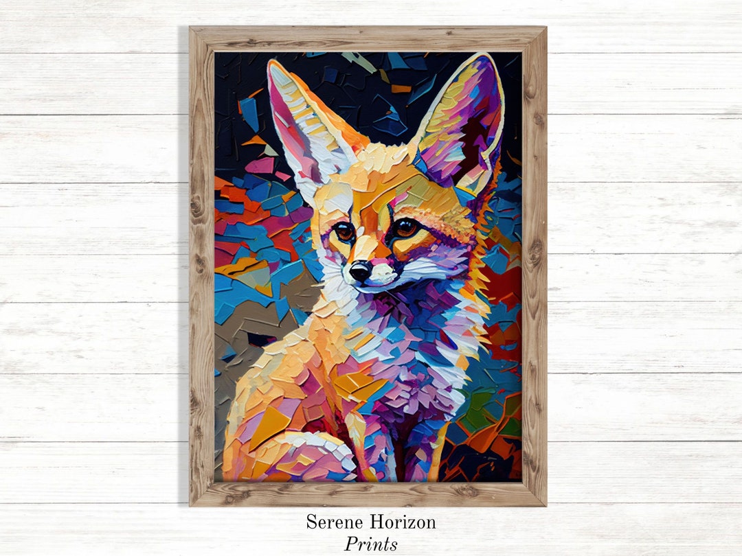 Fennec Fox Oil Painting | DIGITAL Art Print | PRINTABLE Wall Art ...