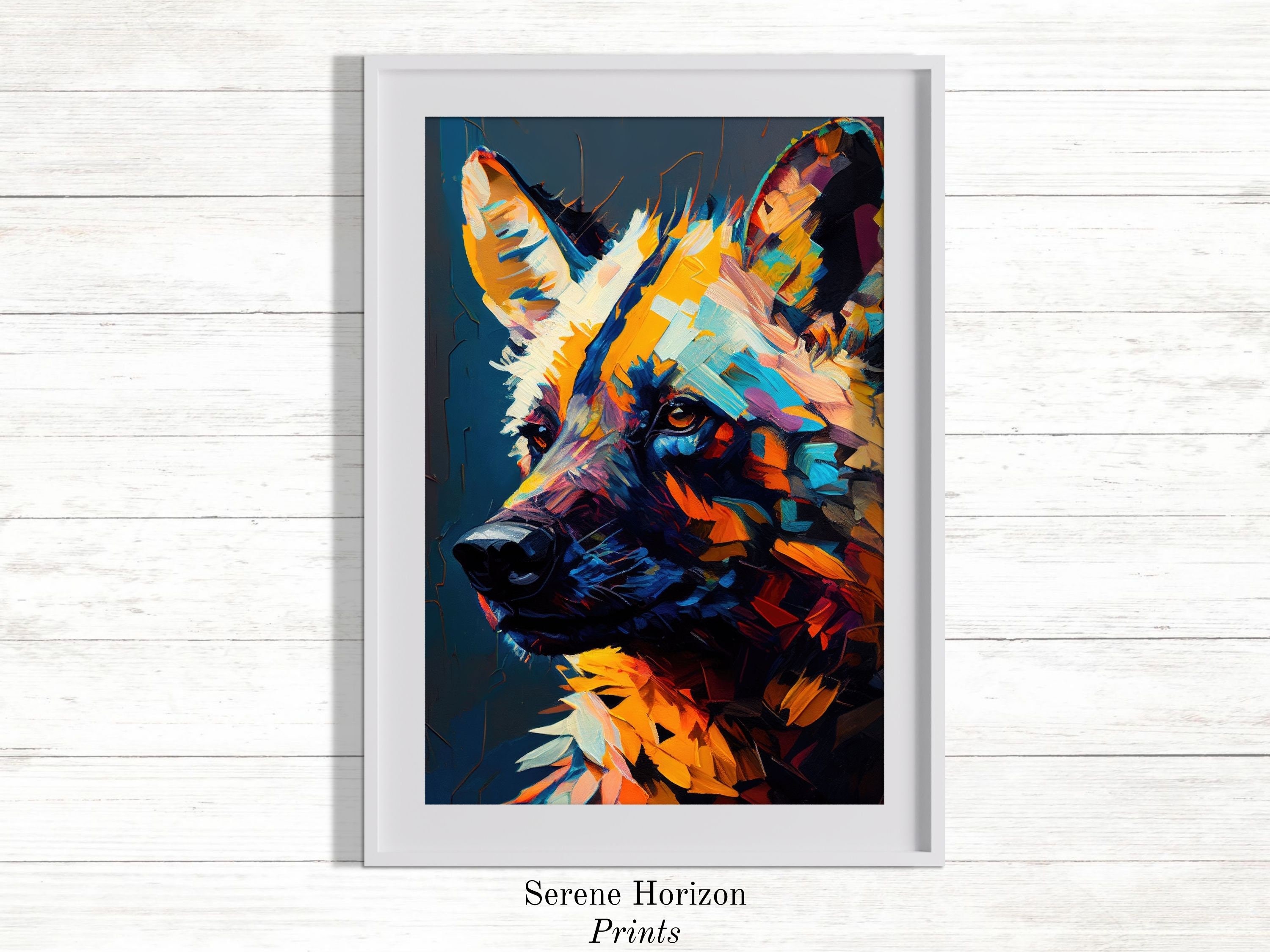 Hyena Oil Painting | DIGITAL Art Print | PRINTABLE Wall Art | Hyena ...
