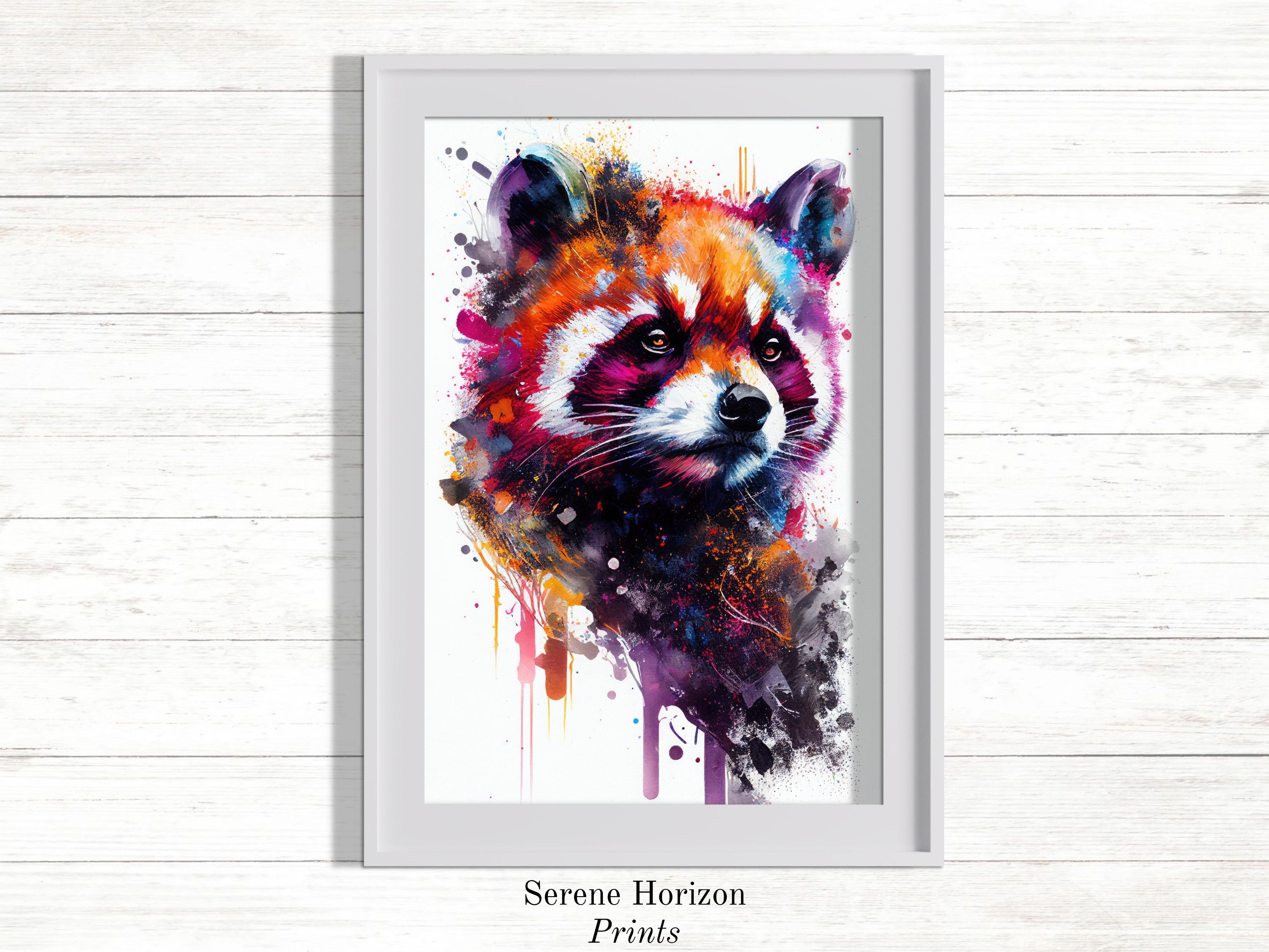 Watercolor Red Panda Portrait PRINTABLE Wall Art DIGITAL Art Print ...