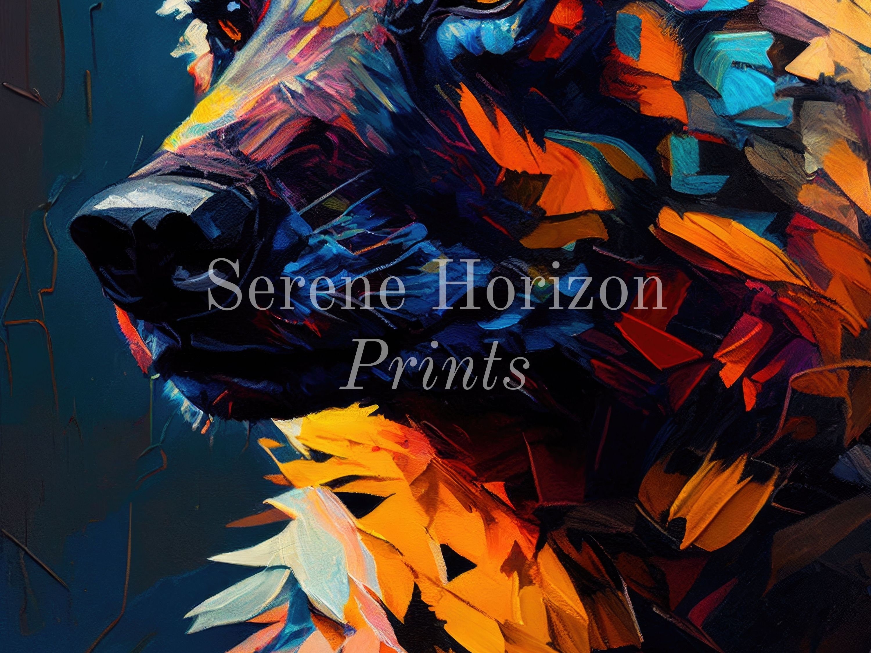 Hyena Oil Painting | DIGITAL Art Print | PRINTABLE Wall Art | Hyena ...