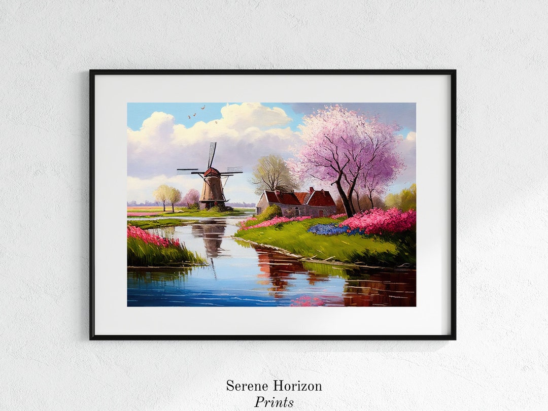 Spring Oil Painting | Holland Spring Wall Art | Printable Wall Art ...
