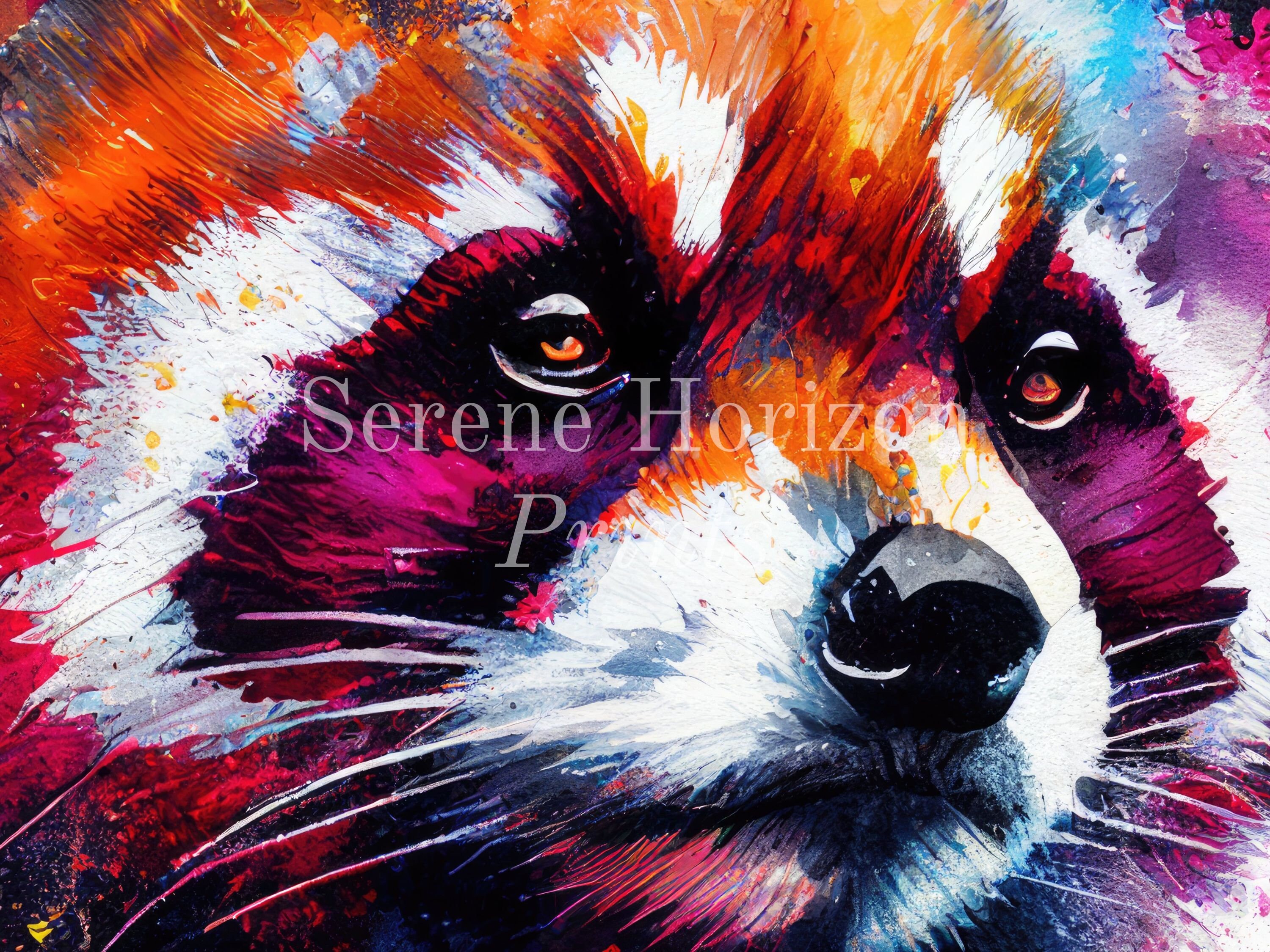 Watercolor Red Panda Portrait PRINTABLE Wall Art DIGITAL Art Print ...