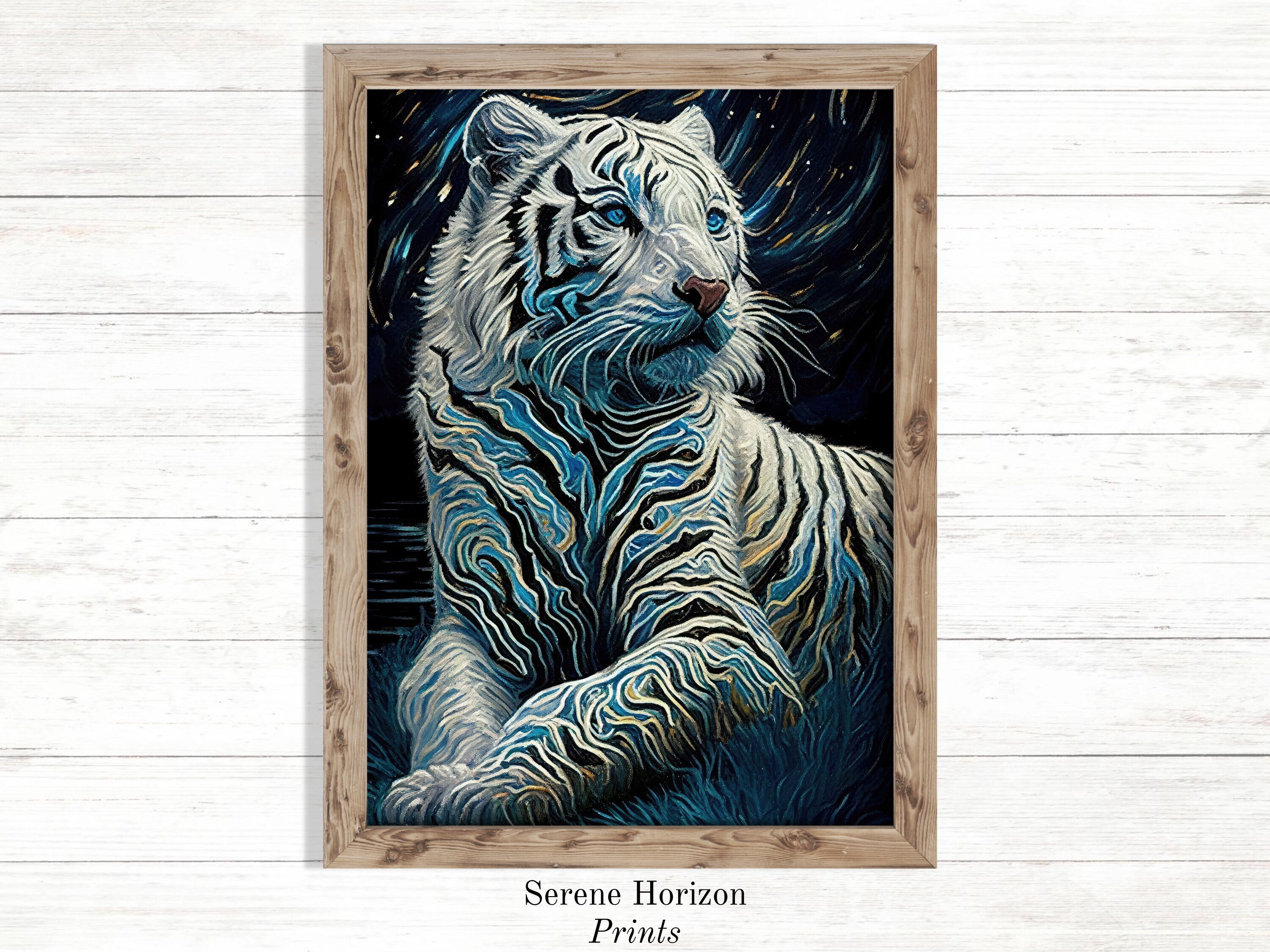 Van Gogh Inspired Tiger Portrait | Printable Wall Art | Classic Art ...