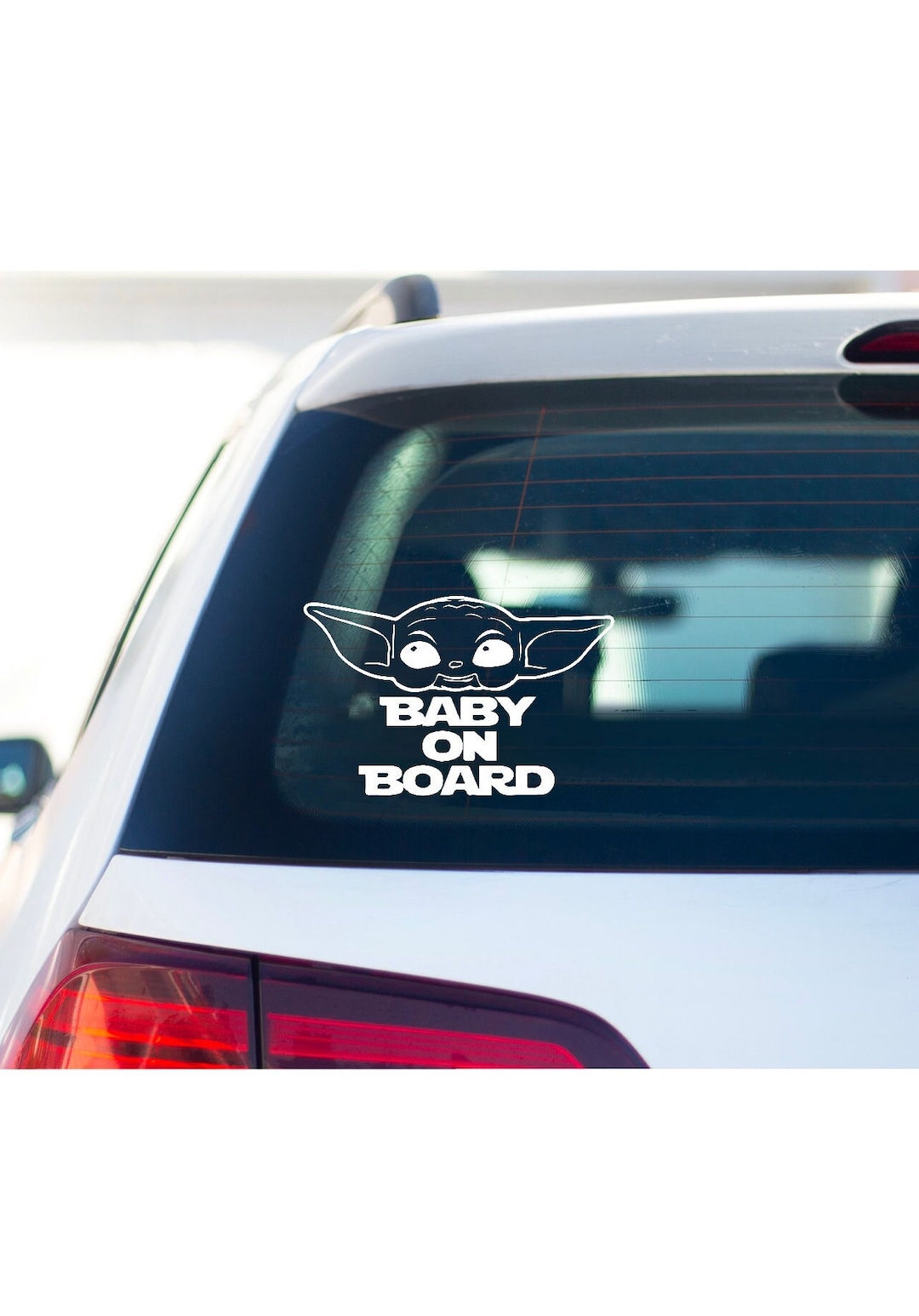Baby Yoda Baby on Board Decal - Etsy