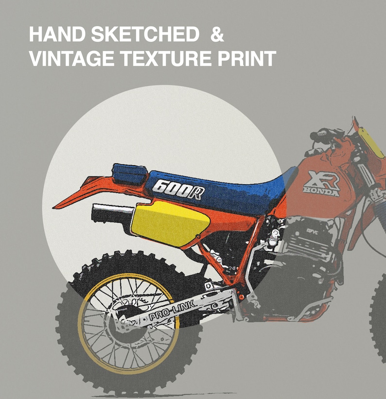 Honda XR600R 1986 Golden Rims Vintage Poster! Retro Design Print - Etsy