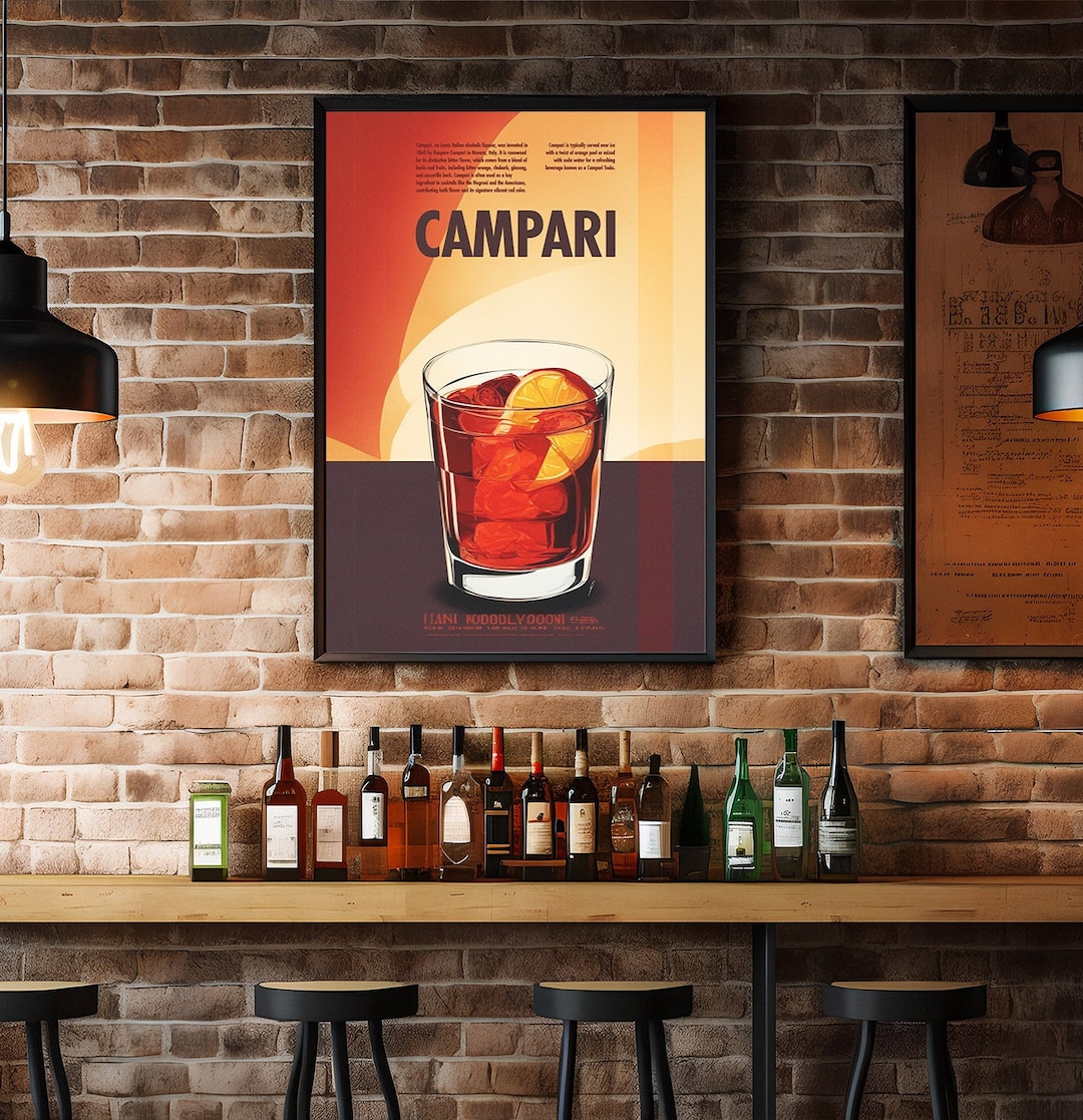 Vintage Campari Poster From High Quality Print Italian Wall Art - Etsy