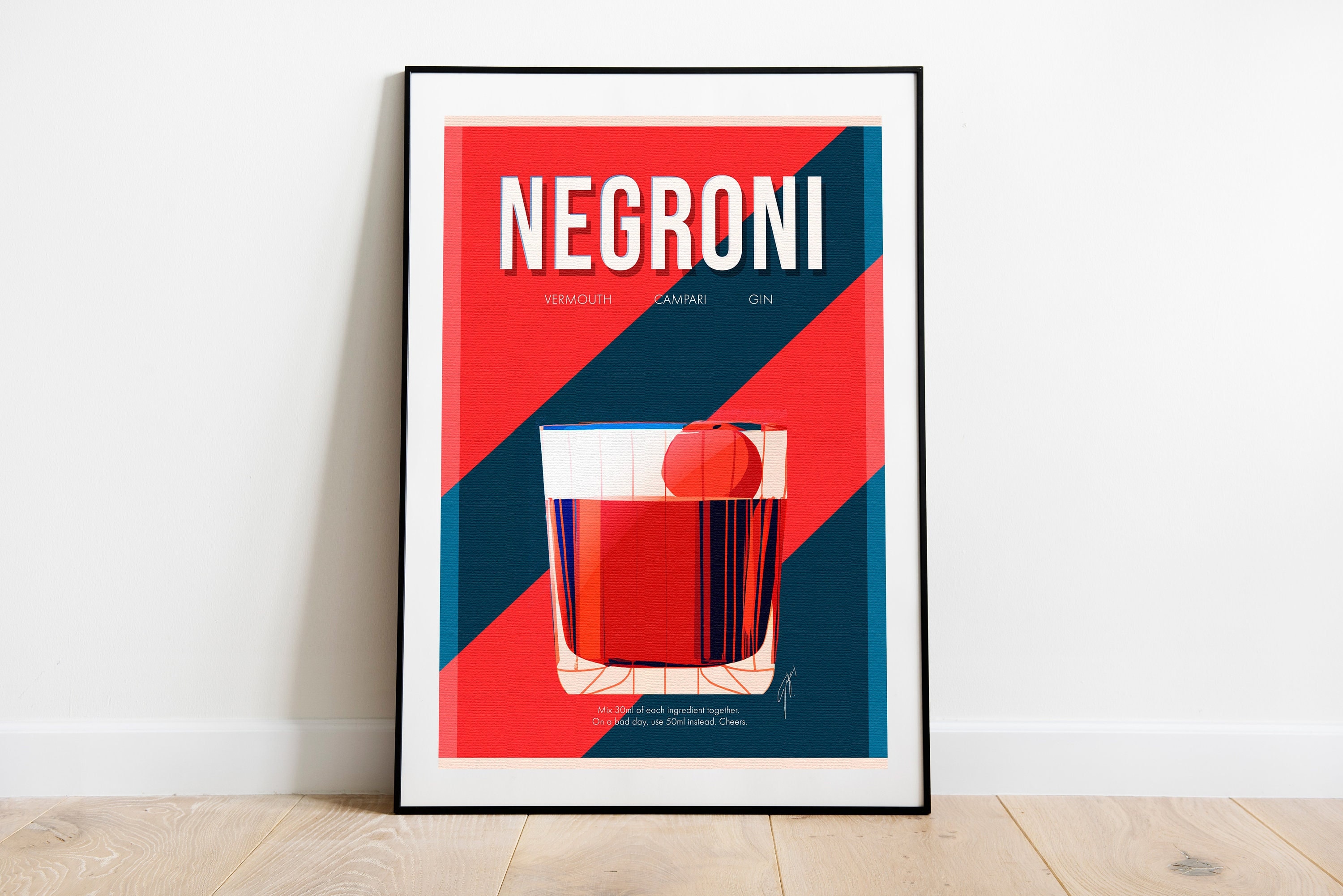Vintage NEGRONI Italian Poster, Wall Art for Cocktail Lovers - Etsy