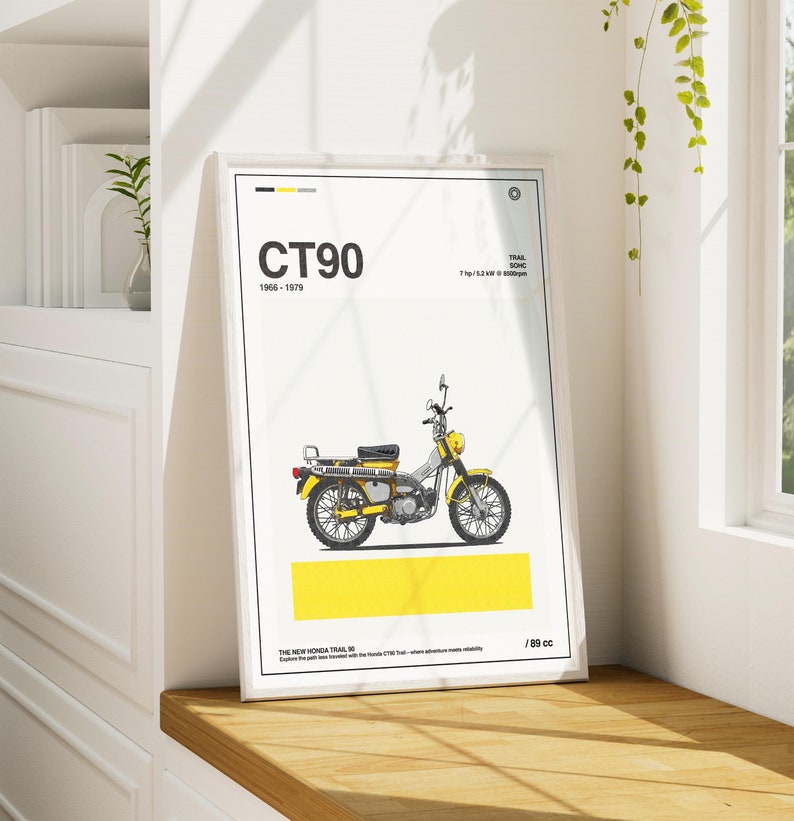 HONDA CT90 TRAIL Vintage Poster, Retro Wall Art - Etsy