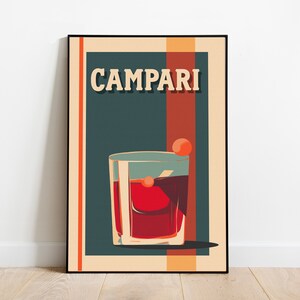 Vintage CAMPARI Italiaanse Poster, Kunst Aan De Muur Voor ...