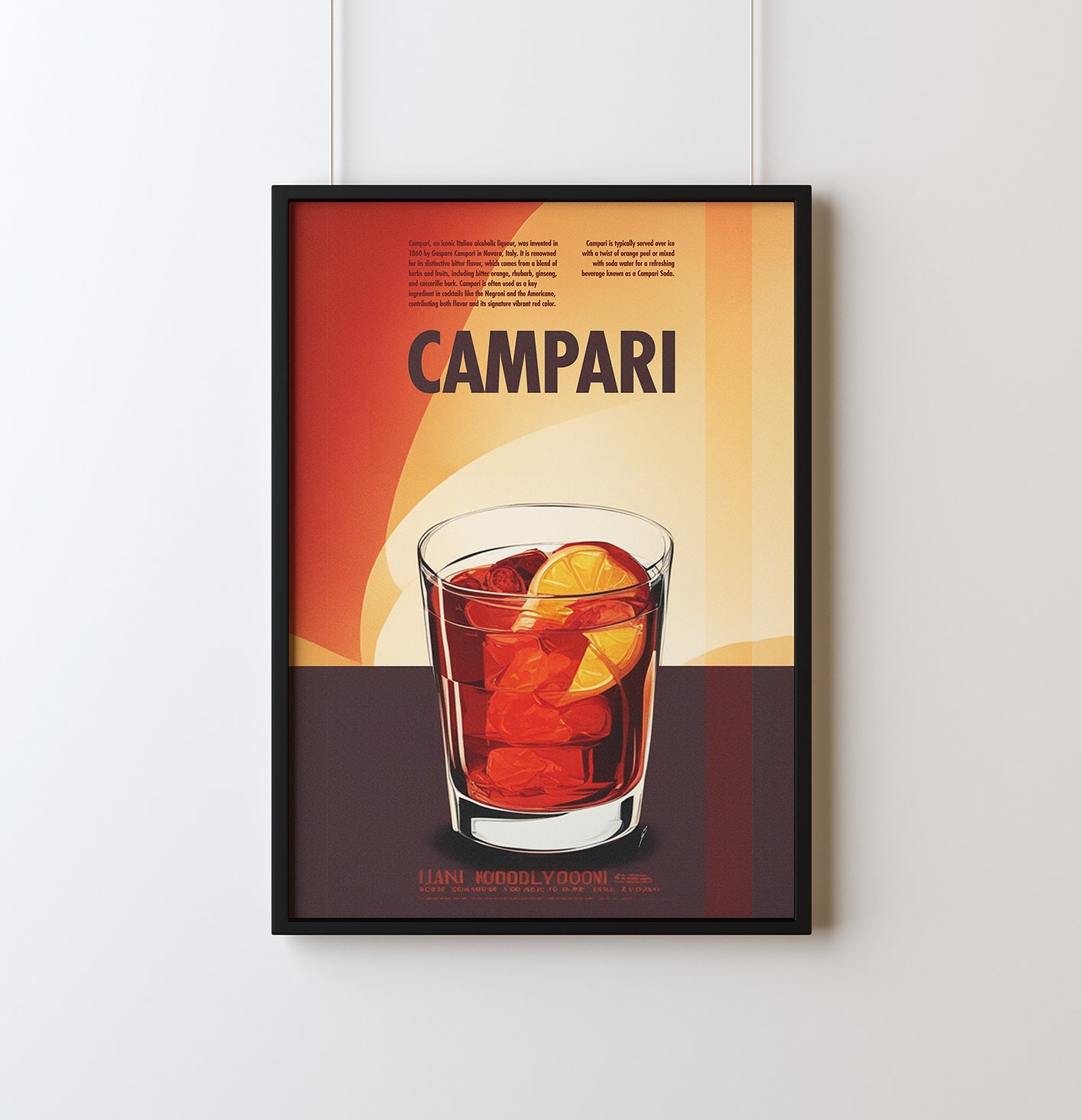Vintage Campari Poster From High Quality Print Italian Wall Art - Etsy