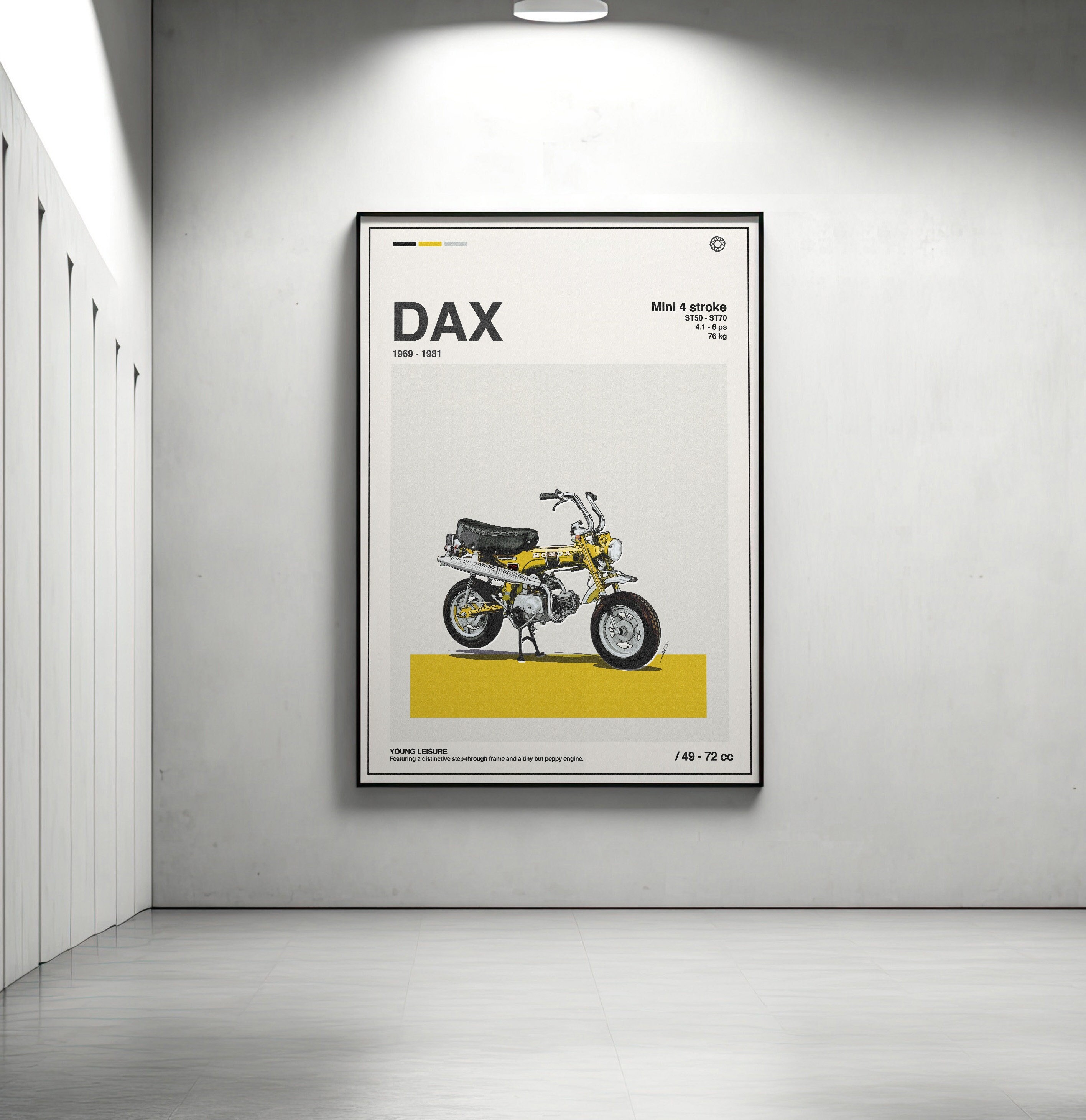 Vintage Honda Dax Mini 4 Stroke Poster Design, Ideal for Retro Bike Lovers - Etsy