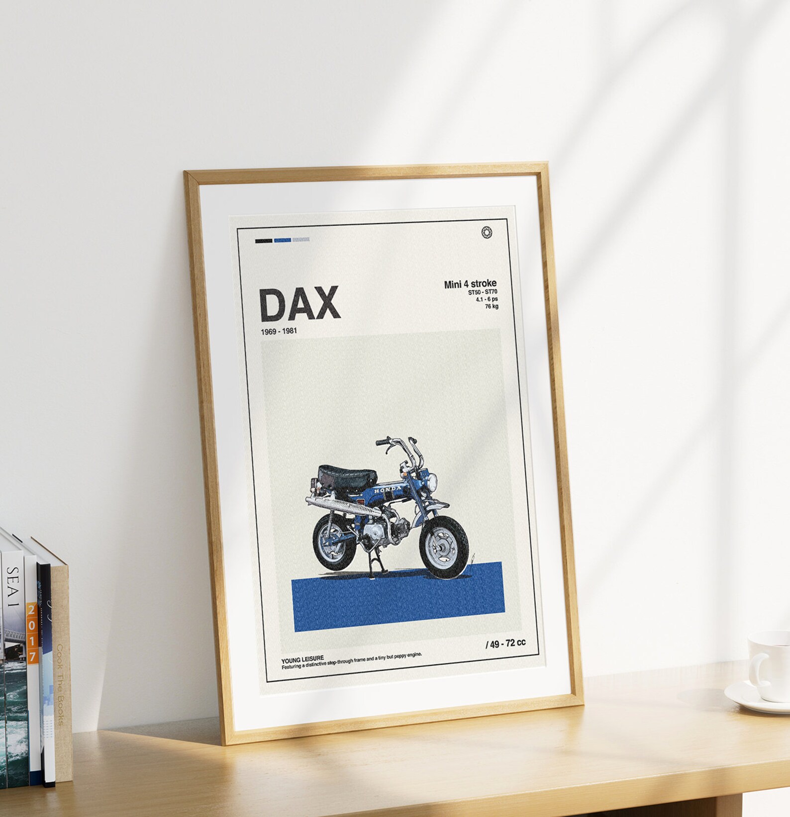 Vintage Honda Dax Mini 4 Stroke Poster Design, Ideal for Retro Bike Lovers - Etsy