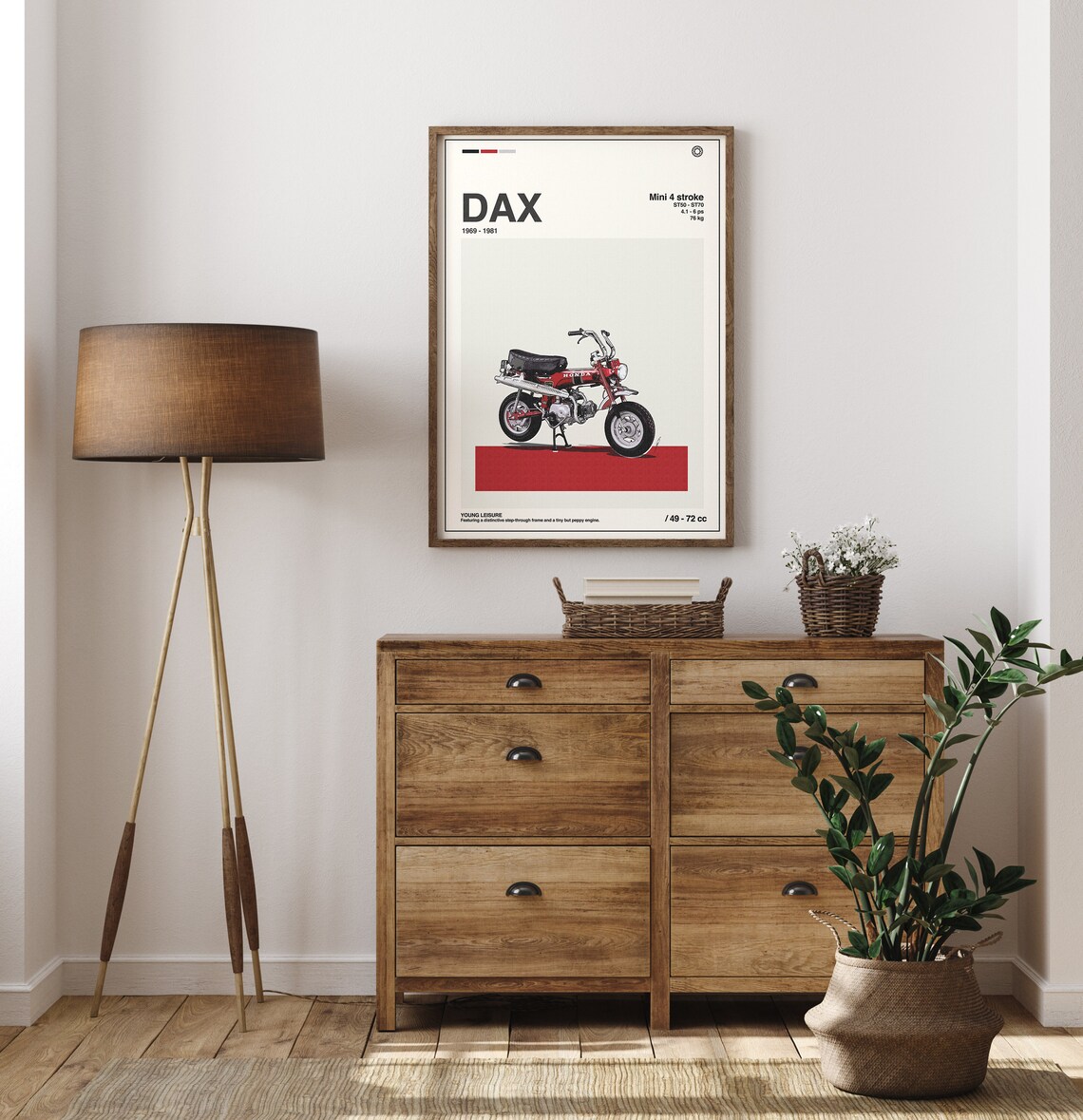 Vintage Honda Dax Mini 4 Stroke Poster Design, Ideal for Retro Bike Lovers - Etsy