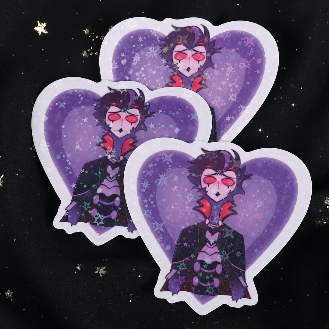 Helluva Boss Stolas Heart Sticker 3 Glitter Stars - Etsy