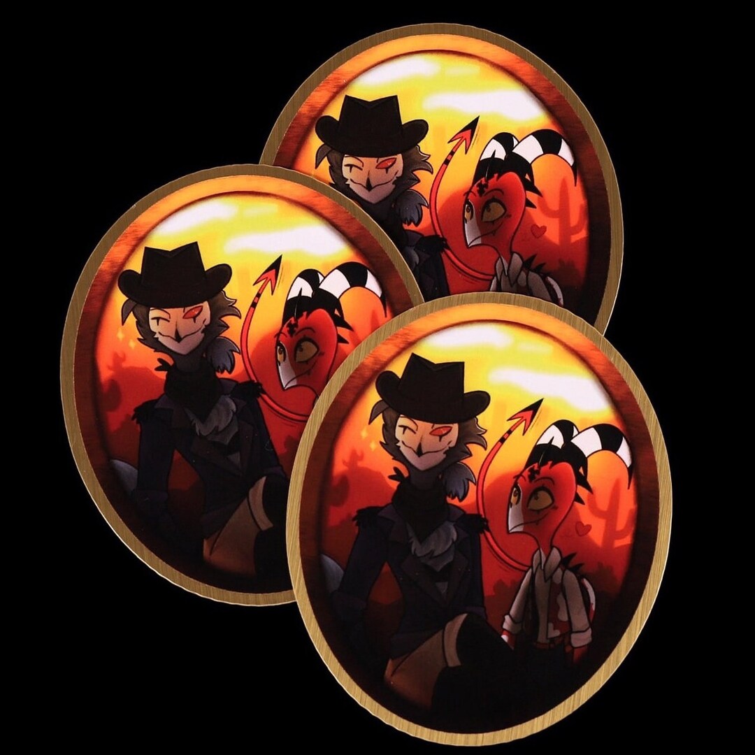 Helluva Boss Stolitz Cowboys Sticker 3 Golden Trim - Etsy