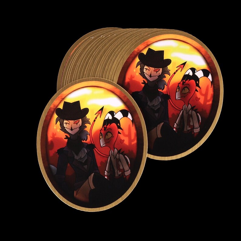 Helluva Boss Stolitz Cowboys Sticker 3 Golden Trim - Etsy