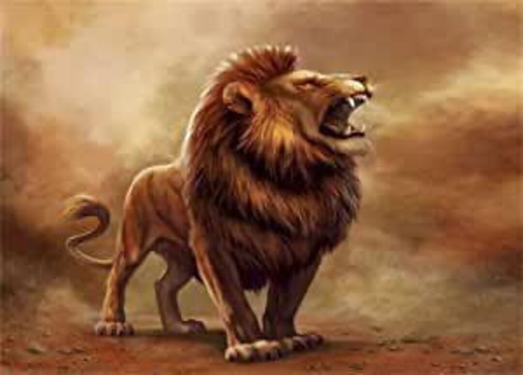 Paint by Numbers // Lion Roar Animal Painting by Numbers Kit for Adults ...