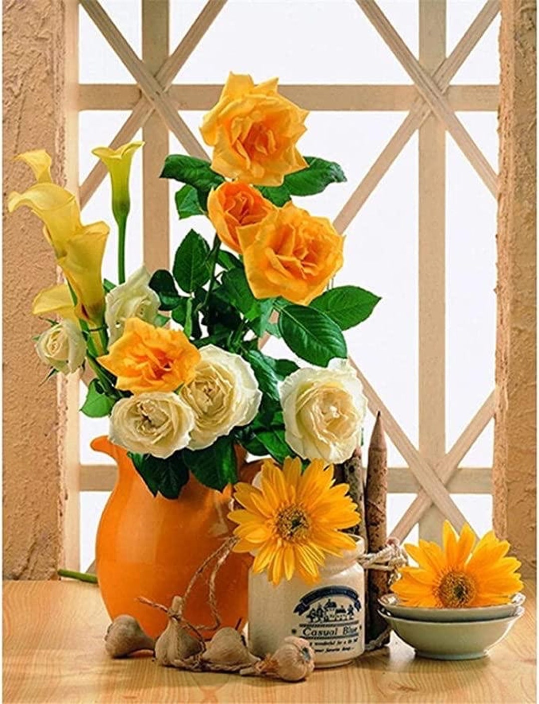 Paint by Numbers // Roses and Flowers Painting by Numbers Kit for ...