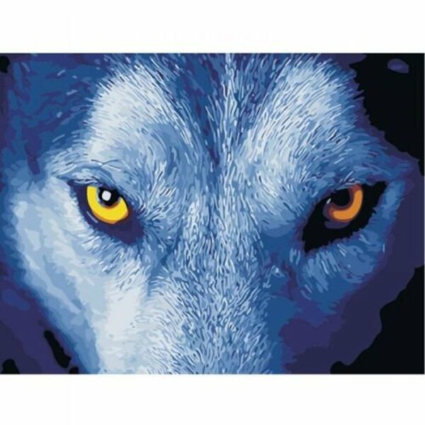 Wolf Paint by Number Adult - Etsy