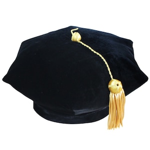 Blue & Red Doctoral Gown, Hood, and Tam Deluxe Set | Academic Attire ...