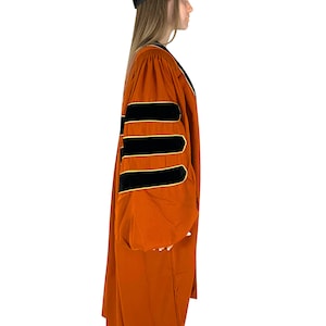 Orange Doctoral Gown and Tam Deluxe Graduation Set | Phd Graduate ...
