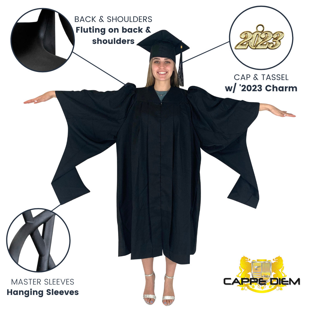 Masters Cap & Gown, Hood Graduation Complete Regalia Set | Cappe Diem ...