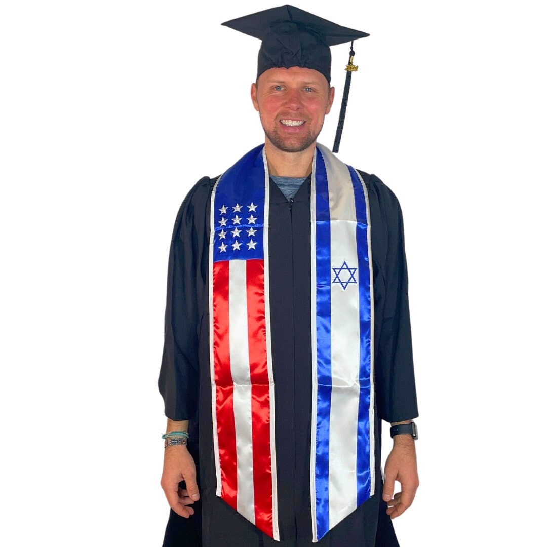 Israel Graduation Stole | Israeli Graduation Sash Class of 2026 ...