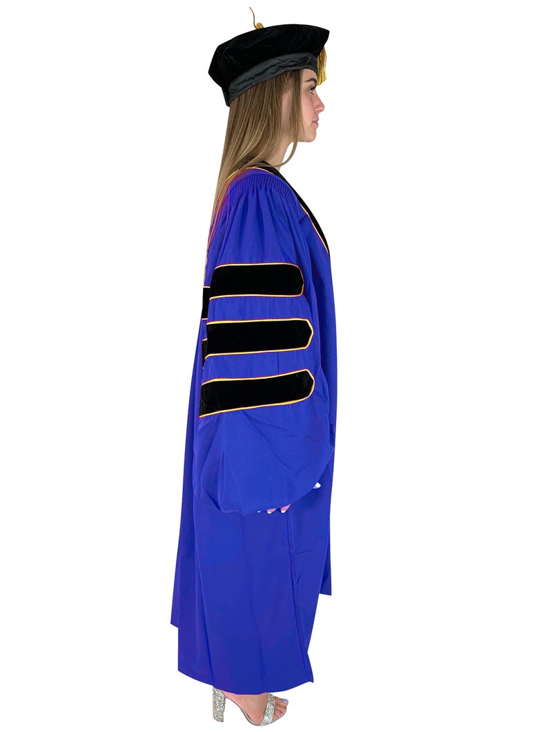 Cappe Diem Doctoral Blue Gown, Hood, & Tam Deluxe Deluxe Set ...