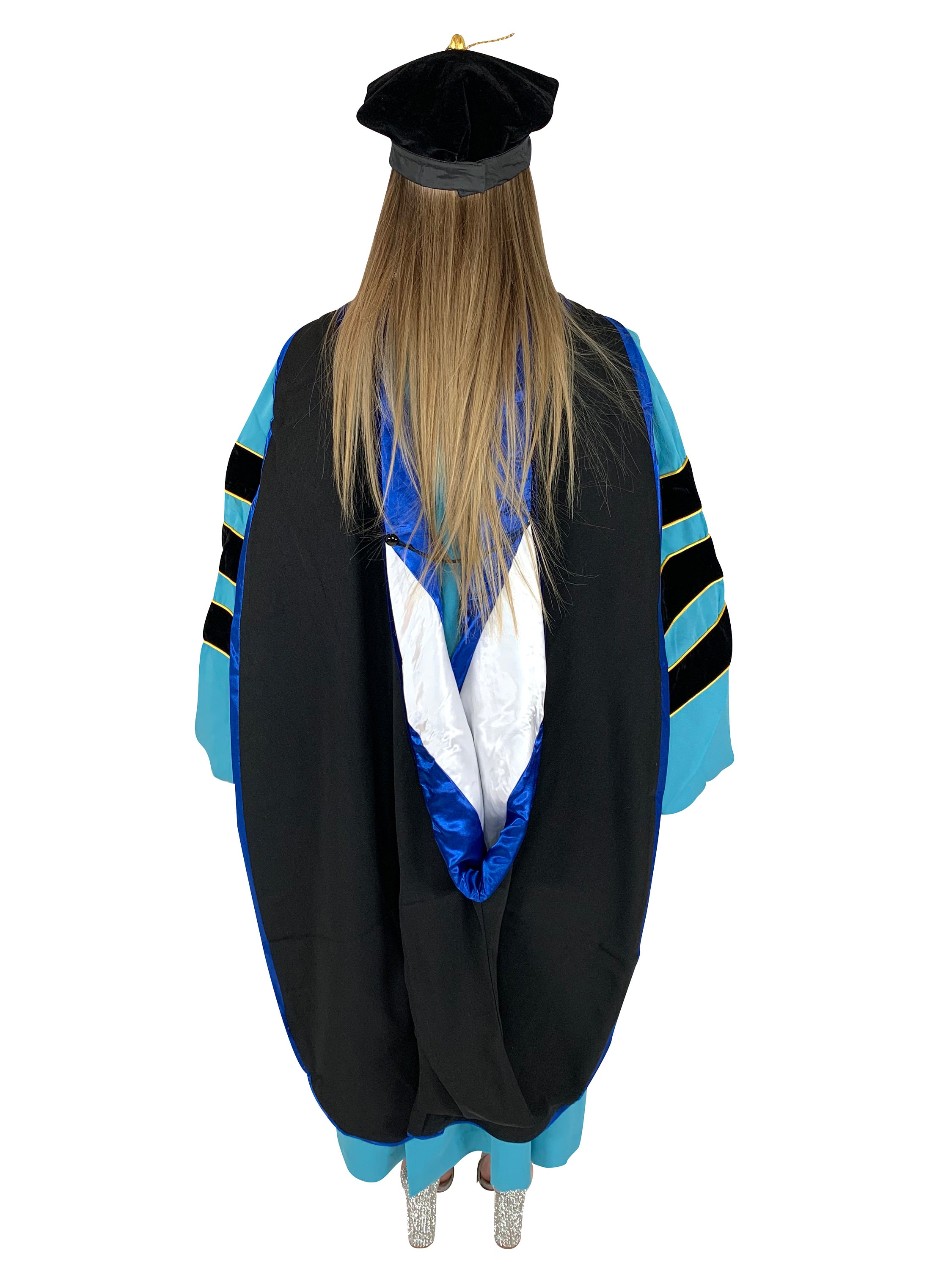 Light Blue Doctoral Gown, Hood, and Tam Set, Academic Attire for Ed.d ...
