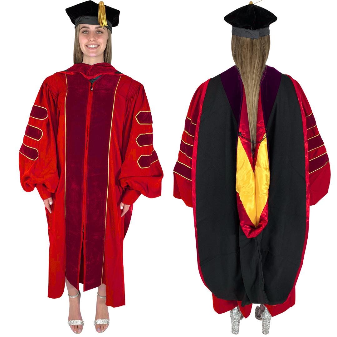 USC Replica Cardinal Red Doctoral Graduation Regalia Complete Set | Red ...