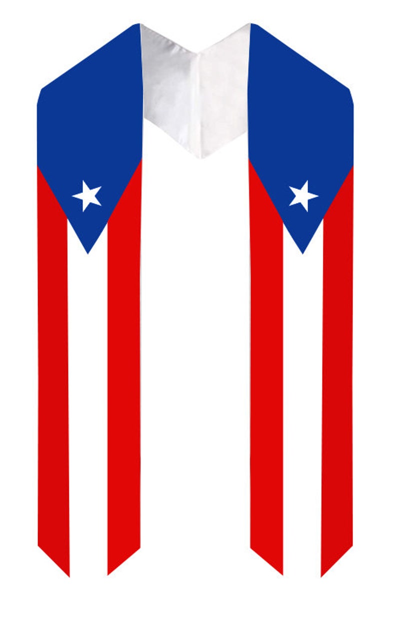 Puerto Rican Graduation Stole With Embroidered Emblems - Etsy