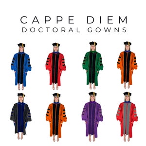 Red Doctoral Gown and Tam Deluxe Graduation Set | Graduate Attire for ...