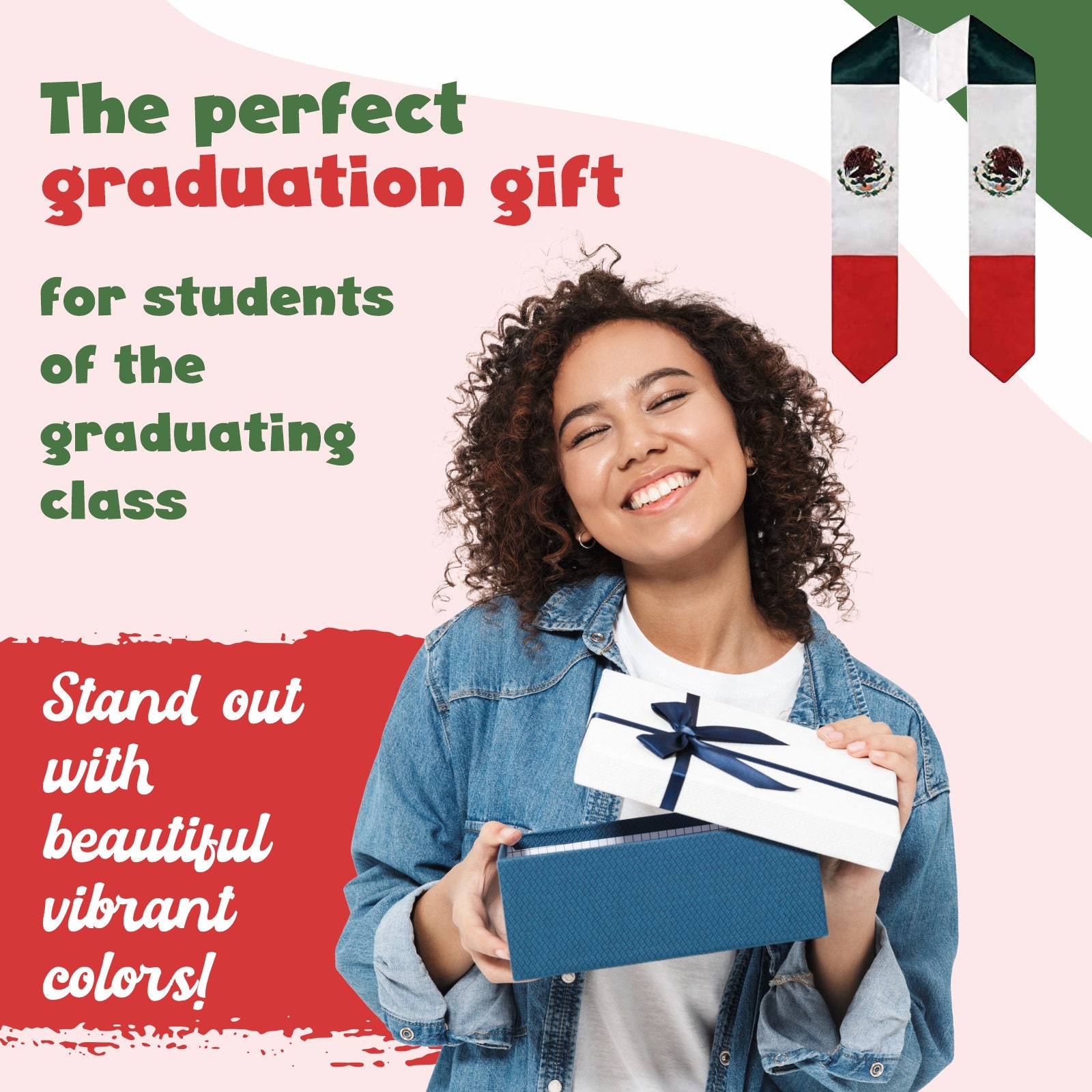 Jamaica Graduation Stole Jamaican American Graduation Sash College ...