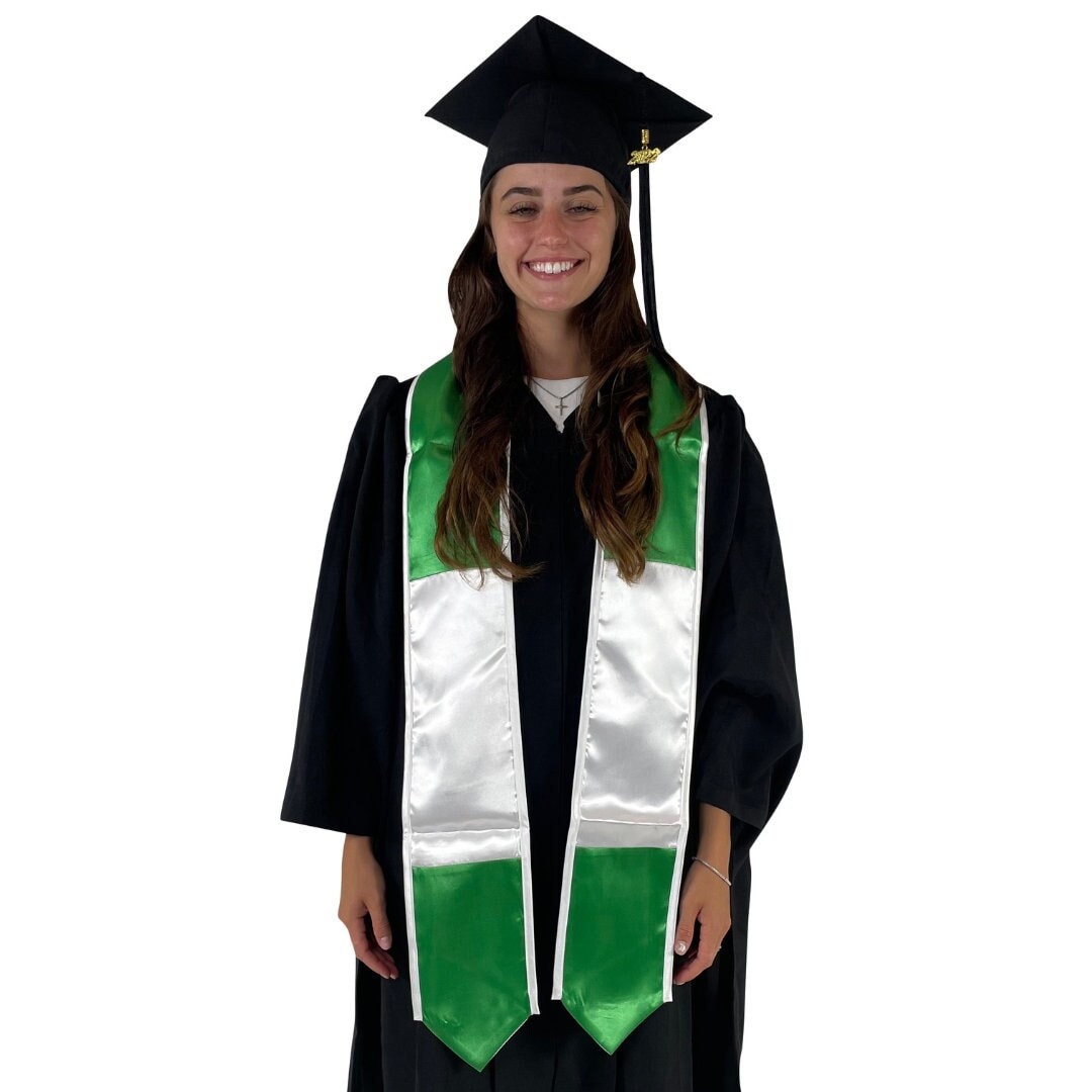 American Flag Head Scarf Poland Graduation Stole Polish American ...