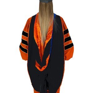 Orange Doctoral Graduation Gown Hood & Tam Regalia Set - Etsy 日本