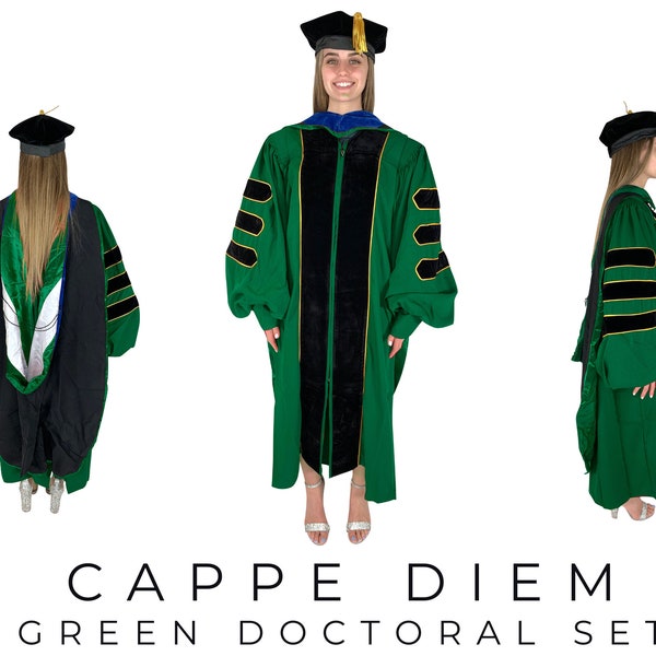 Emerald Green Graduation Gown - Etsy