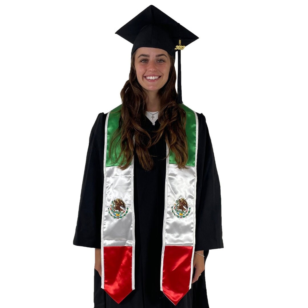 Mexico Graduation Stole Mexican American Sash Graduación Estola College ...