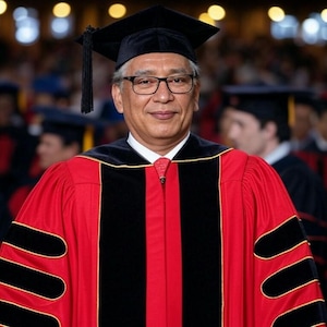 Red Doctoral Gown and Tam Deluxe Graduation Set | Graduate Attire for ...