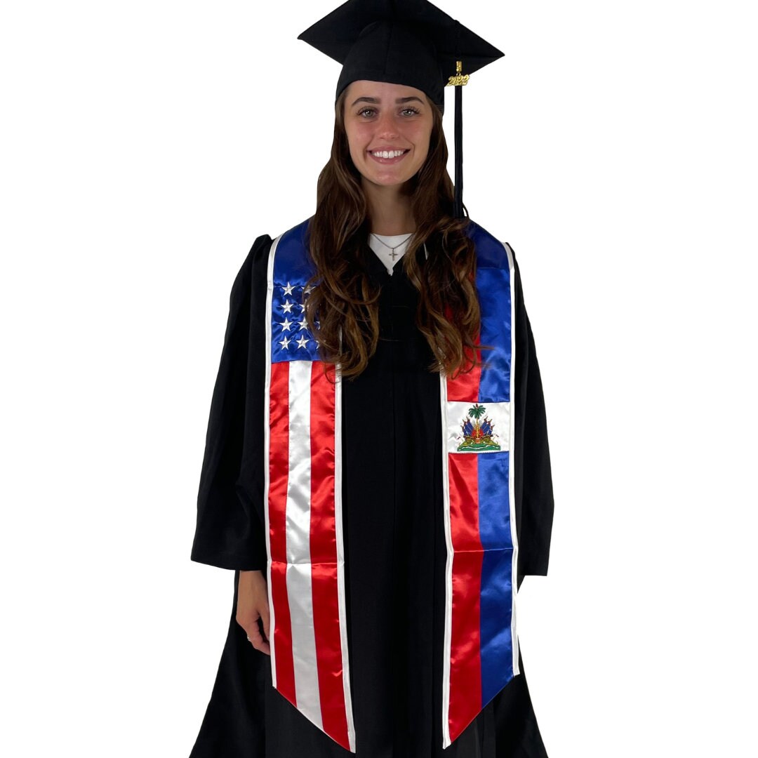Haiti Graduation Stole Graduation Sash Class of 2024 Haitian Grad Gift ...